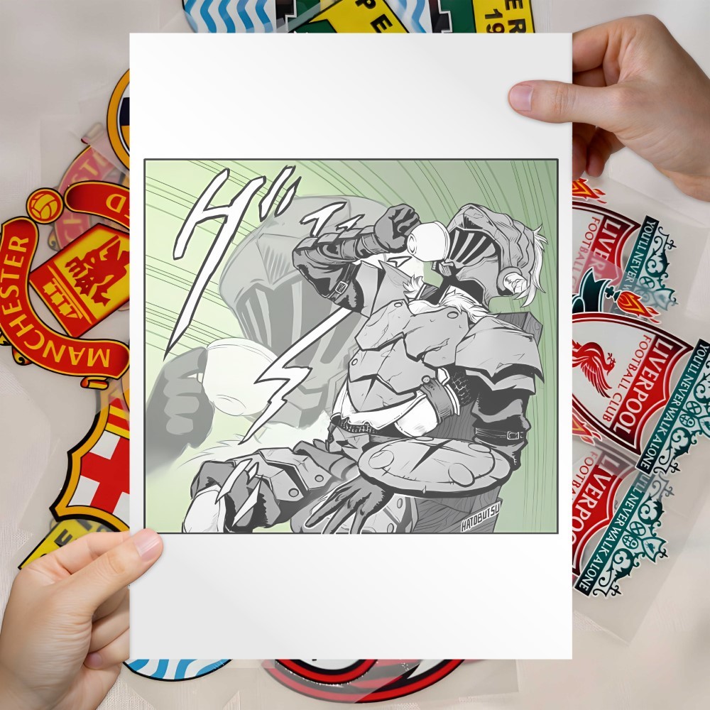 Jual Sablon Print DTF Digital Anime Goblin Slayer Orcbolg Drinking Tea ...