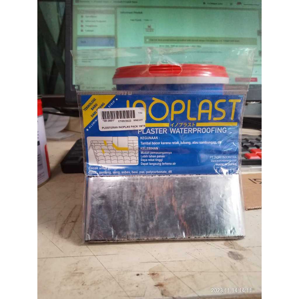 Jual Inoplast Plaster Waterproofing Tambal Talang Pipa Anti Bocor (1M X 5CM) | Shopee Indonesia