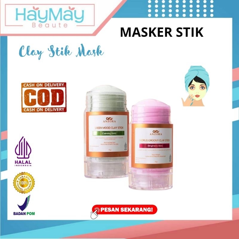 Jual Anzora Mask Stik / masker stik anzora skincare /Anzora Green Mood ...