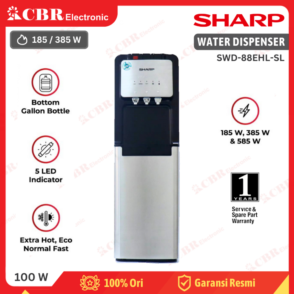 Jual Dispenser Air SHARP Galon Bawah SWD-88EHL-SL | Shopee Indonesia