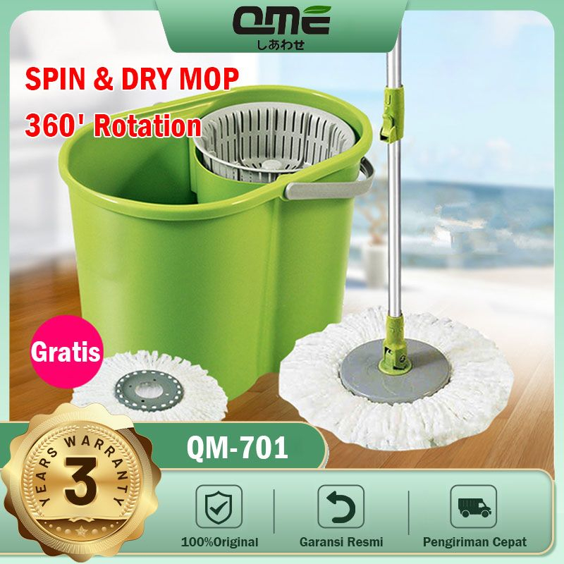 Jual QME Spin Mop Pengepel Lantai Praktis Alat Pembersih Alat Pel ...