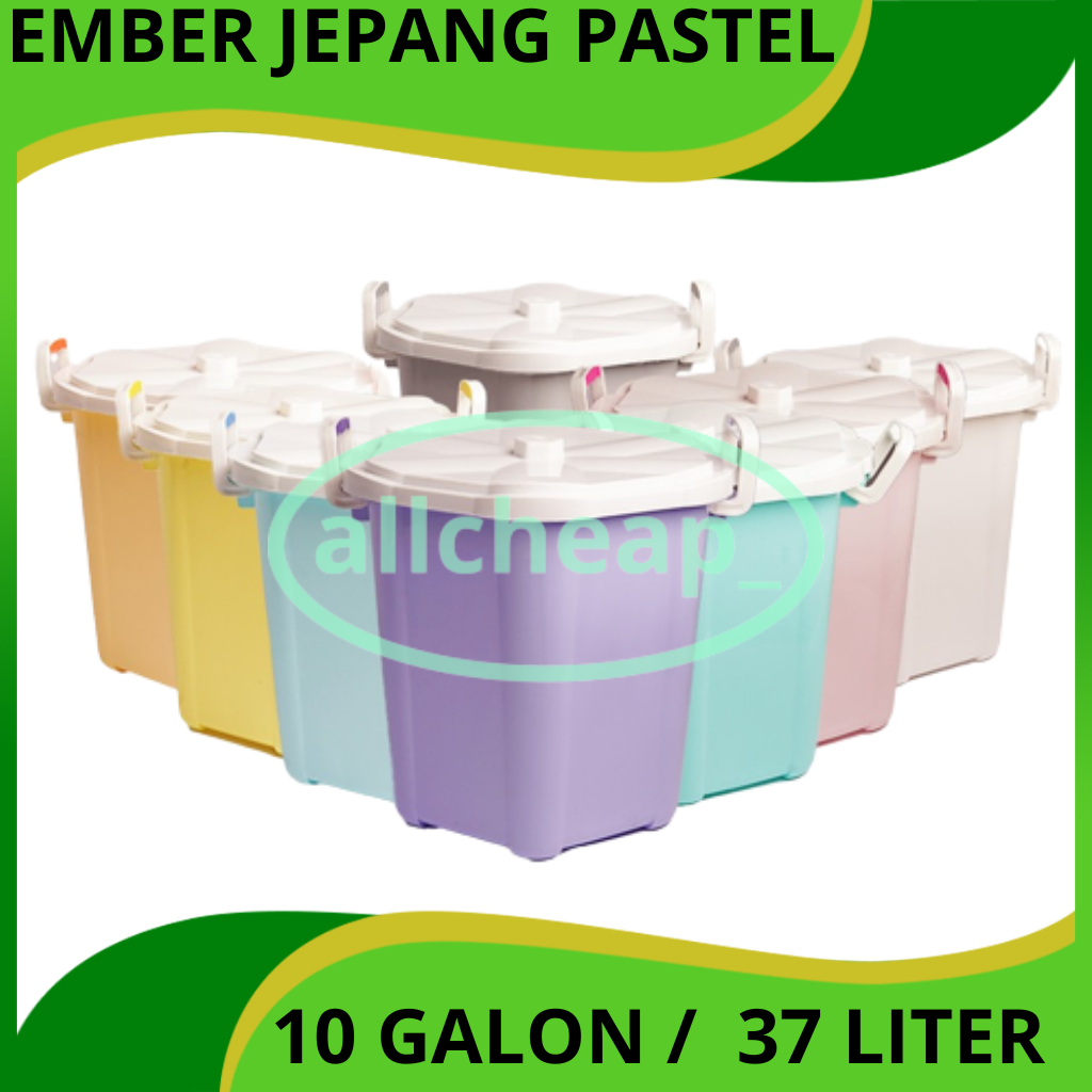 Jual IK - EMBER PLASTIK JEPANG 10 GALON PASTEL MACARON EMBER 37L ...