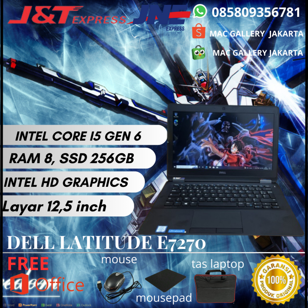 Jual LAPTOP DELL LATITUDE e7270 8/256GB I5 GEN 6 BARANG SECOND ORIGINAL ...