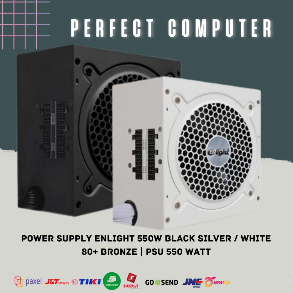 Jual PSU Enlight 550W 80 Plus Bronze Semi Modullar White / Black | 550 ...