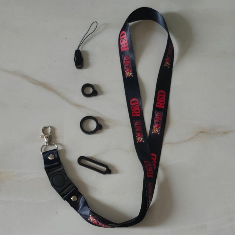 Jual TALI LANYARD ONEPIECE RED ANIME ONE PIECE SERIES logo Premium ...