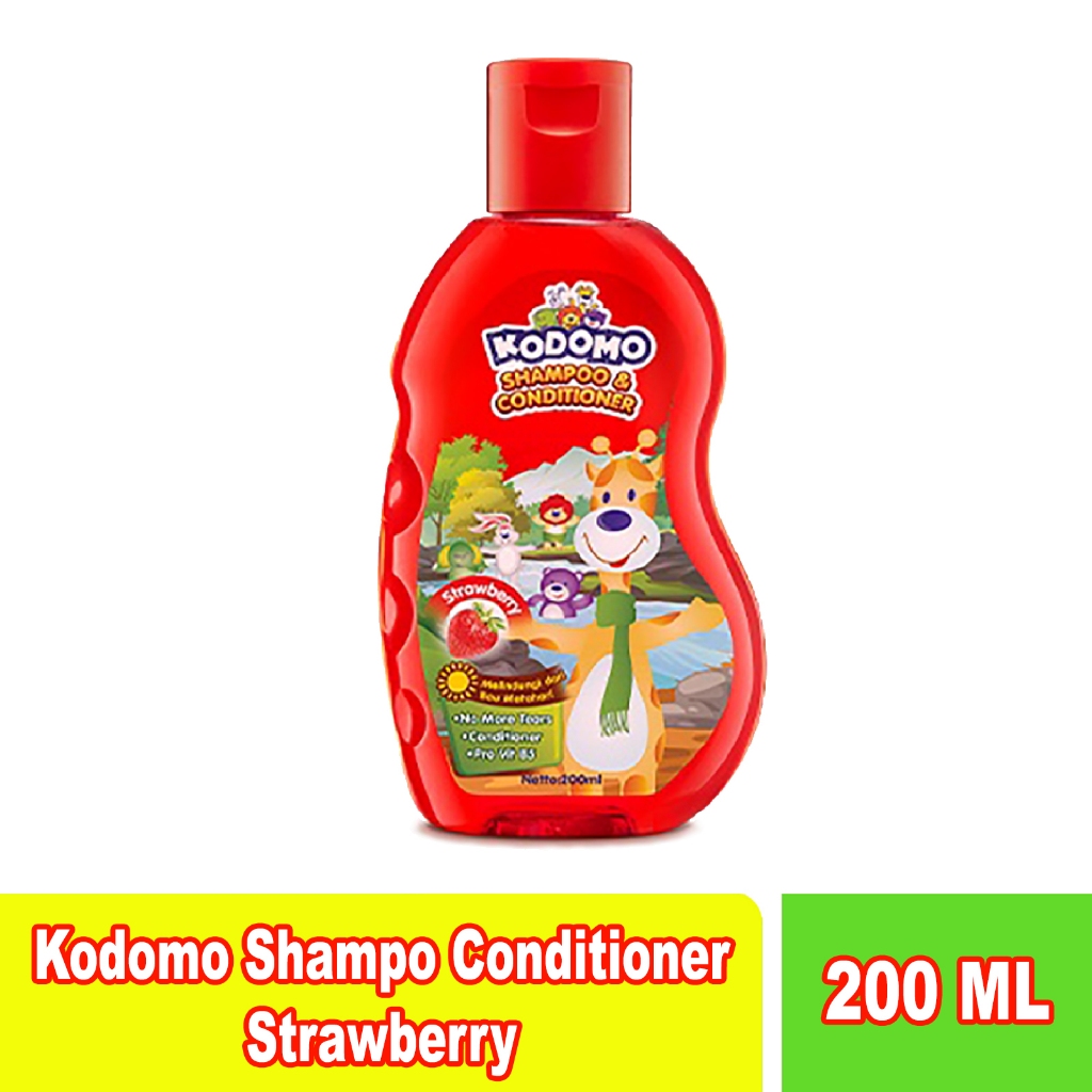Jual Kodomo Shampoo Gel Strawberry Botol 200 ml Sampo Conditioner Anak 2in1 | Shopee Indonesia
