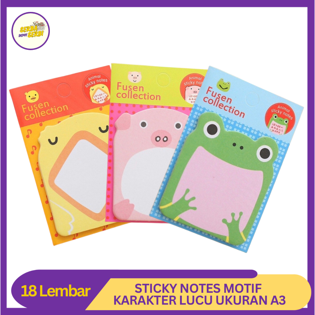 Jual Sticky Notes Karakter Kertas Memo Lucu A3 Memopad Catatan Mini ...