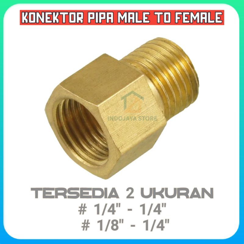 Jual Konektor Pipa Fitting Hose Coupling Male to Female 1/4" dan 1/8 ...