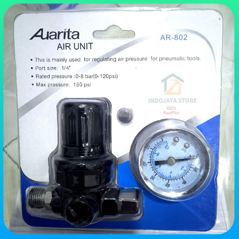 Jual Regulator Dan Manometer Auarita AR802 Cocok Untuk Spray Gun | Shopee Indonesia