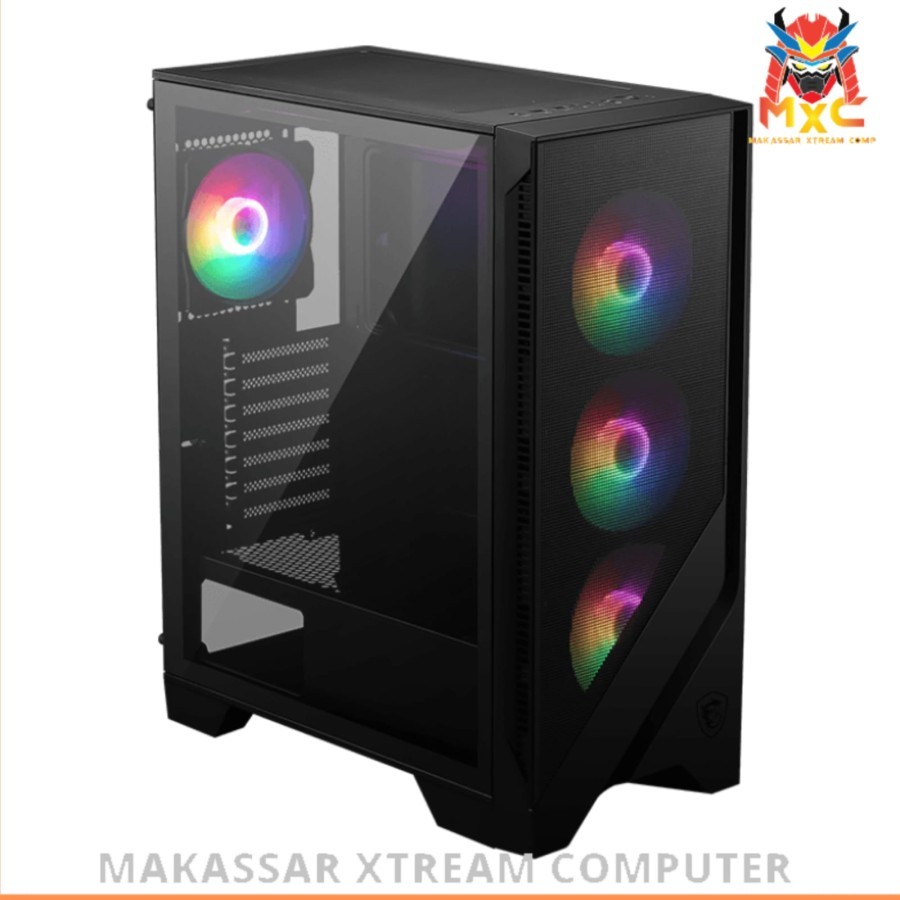 Jual CASING PC MSI MAG FORGE 120A AIRFLOW ATX Tempered Glass + 6pcs RGB ...