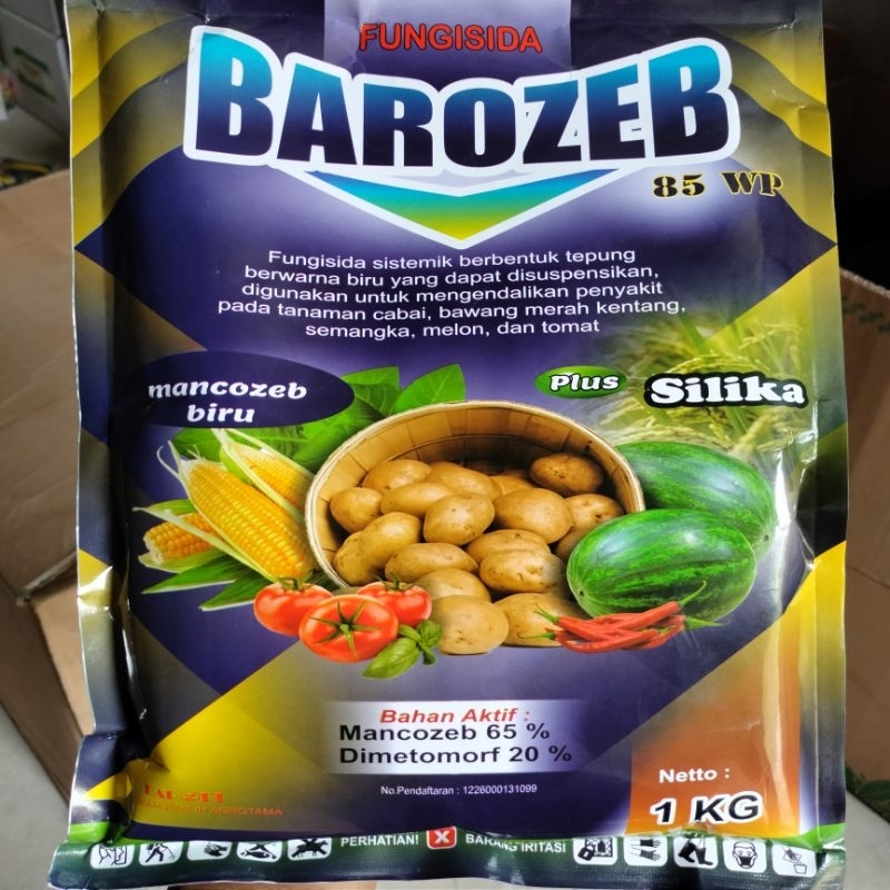 Jual Fungisida Barozeb 85 WP 1 kg Mancozeb Biru Plus Silika Untuk ...