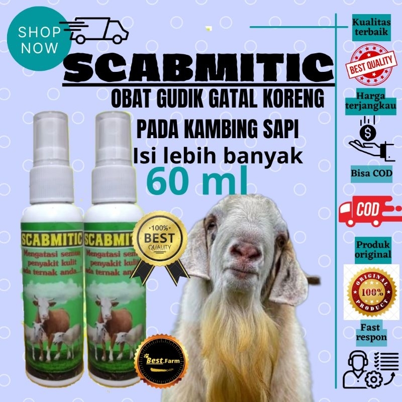 Jual Obat Scabies Gudik Eksim Gatal Koreng Semprot Hewan Sapi Kambing ...