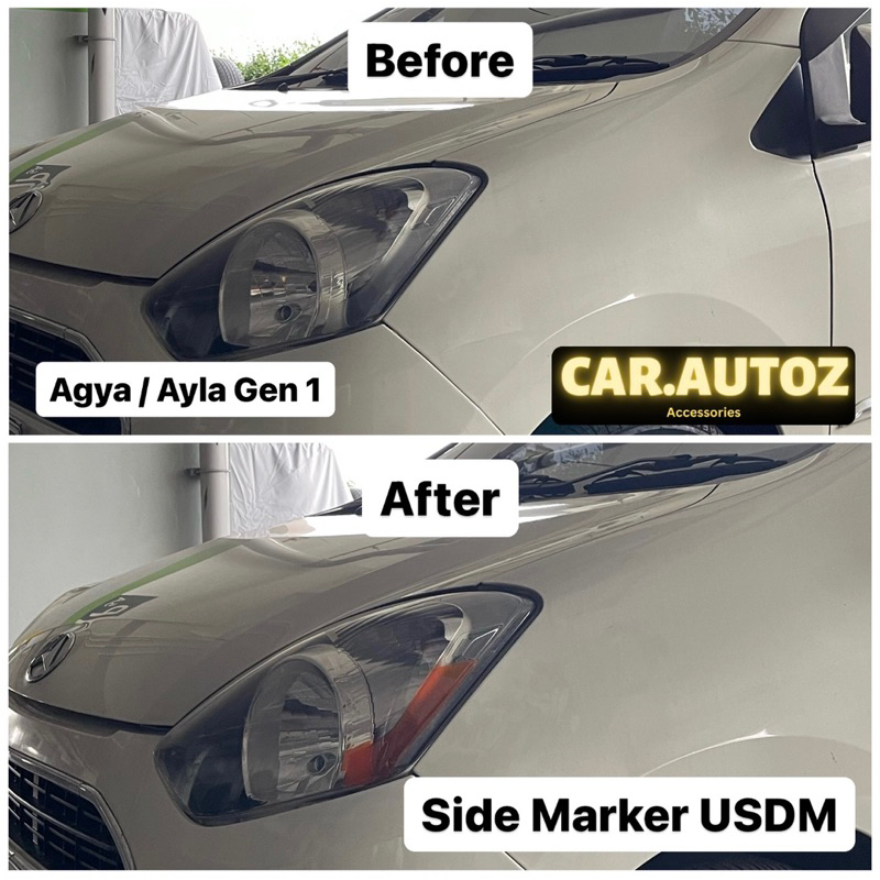 Jual Sticker Side Marker Orange Lampu Depan Toyota Agya / Daihatsu Ayla ...