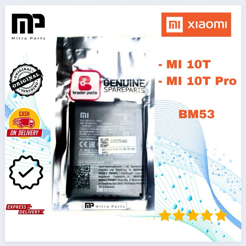 Jual BATERAI XIAOMI MI 10T / MI 10T Pro BM53 BRADERPARTS | Shopee Indonesia