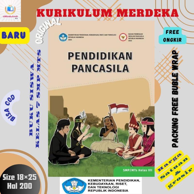 Jual Buku Siswa Pendidikan Pancasila Kelas 7 8 9 SMP MTs Kurikulum Merdeka Kemendikbudristek ...
