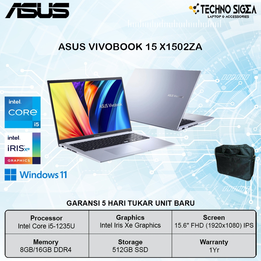 Jual ASUS Vivobook X1502ZA i5 1235 16GB 512GB 15.6 FHD IPS | Shopee ...