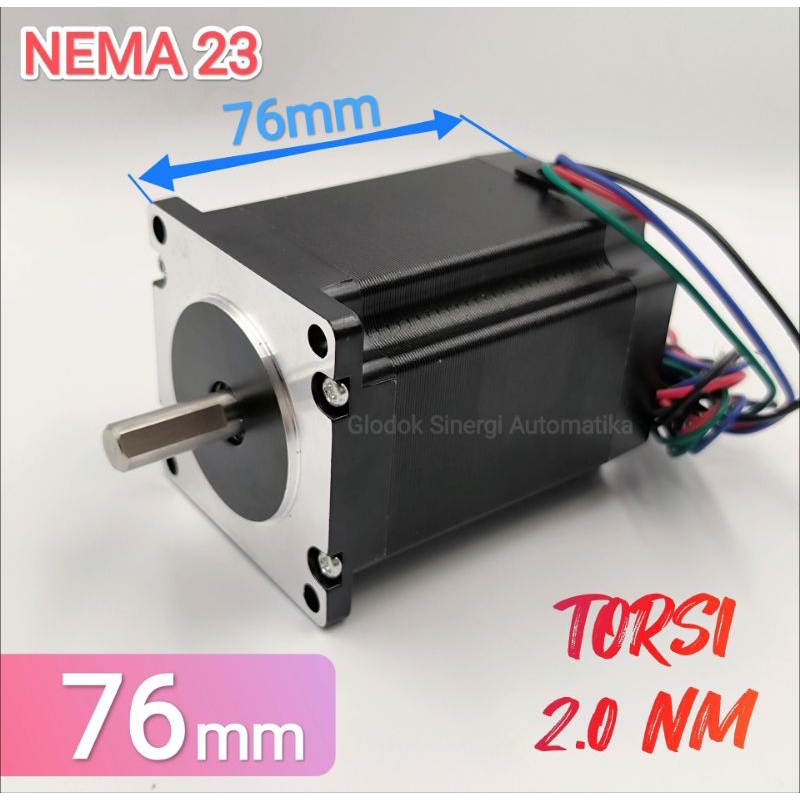 Jual Dinamo Motor stepper 57 steper NEMA 23 NEMA23 CNC Router Laser 2 ...