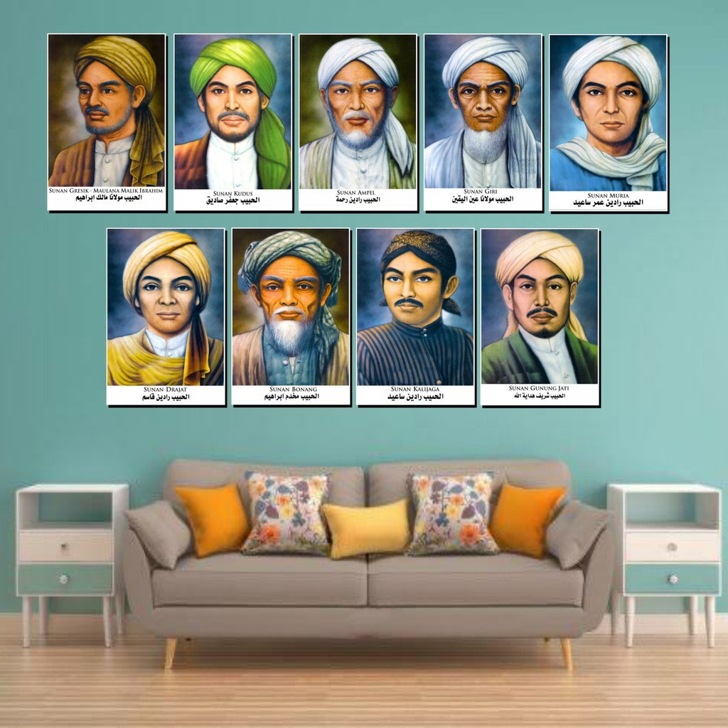 Jual POSTER WALISONGO|POSTER 9 SUNAN WALISONGO|POSTER HIASAN DINDING ...