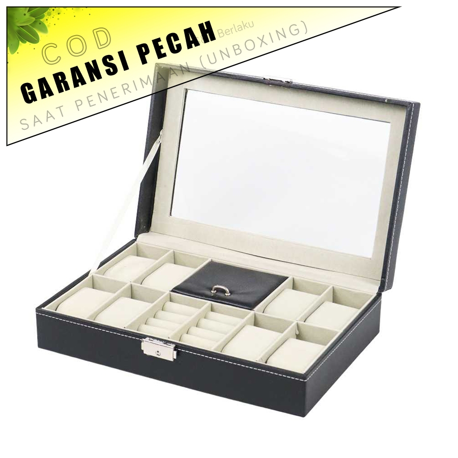 Jual [COD] Kotak Jam Tangan Luxury - Lindungi Koleksi Berharga Anda! 12 ...