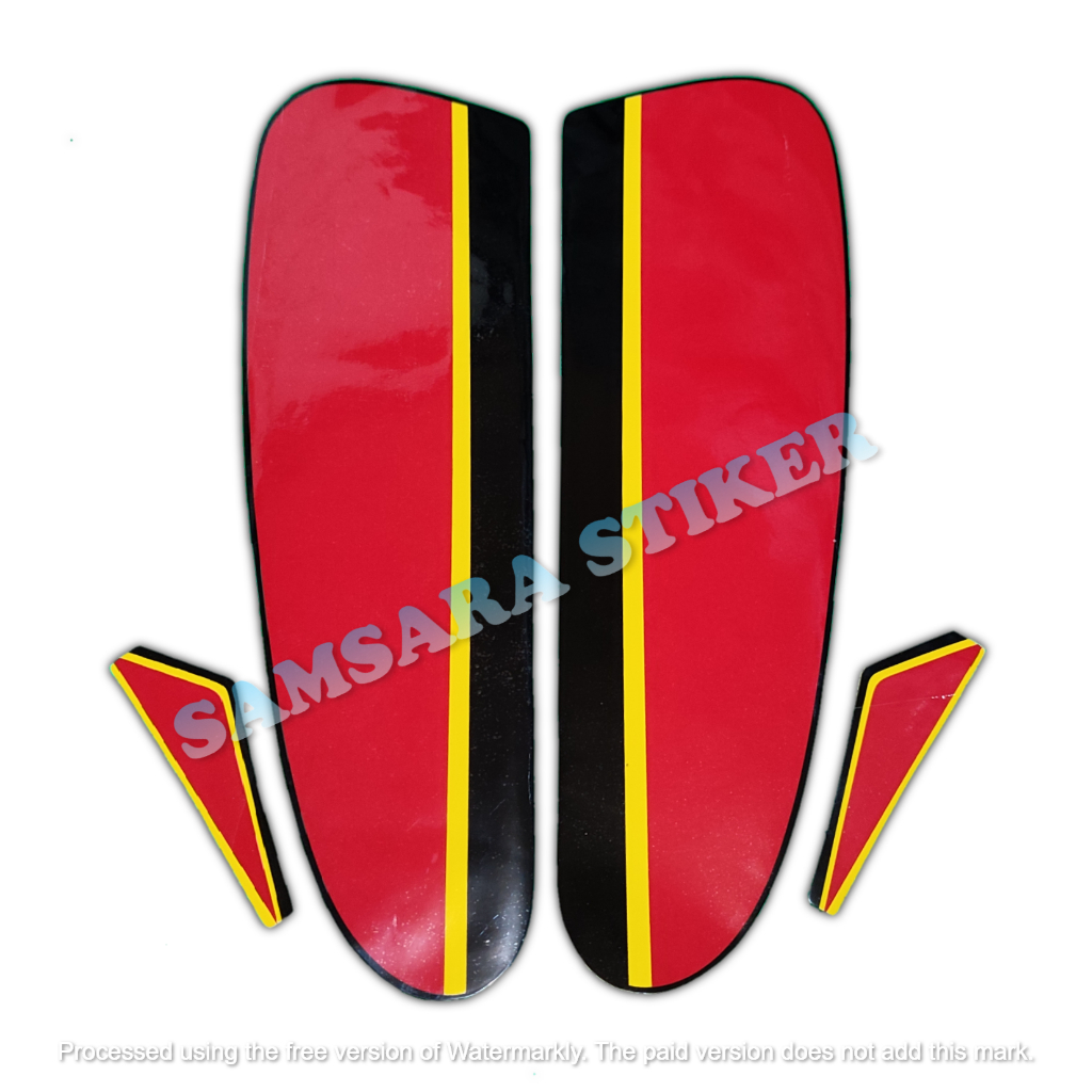 Jual STICKER STRIPING MOTOR HONDA CB GELATIK MERAH STANDAR FULL SET ...