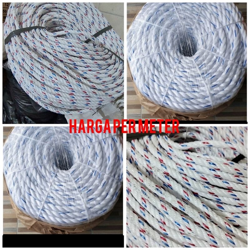 Jual 1 Meter Tali Tambang Ukuran 12mm Harga Per Meter PP PPD Polypropylene | Shopee Indonesia