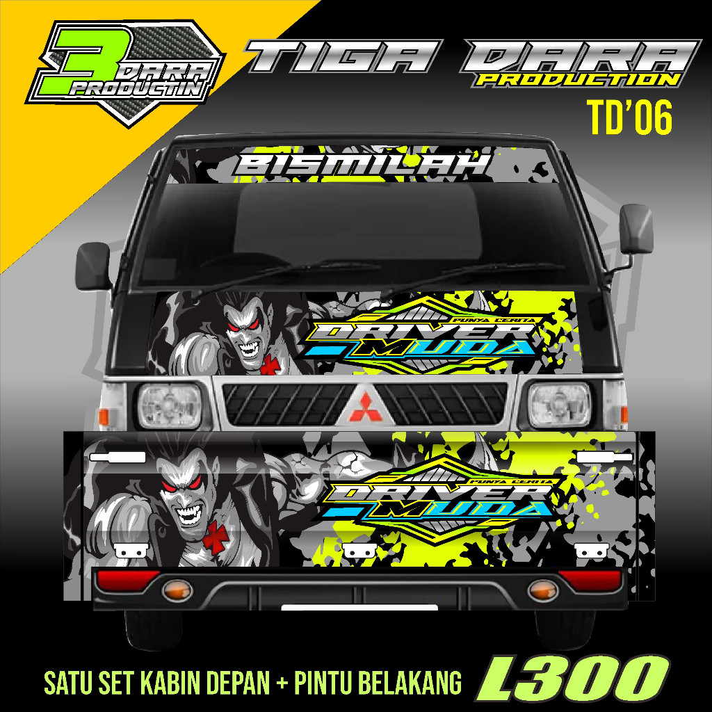 Jual STIKER DECAL KABIN L300 STIKER KACA L300 STIKER PINTU BELAKANG ...