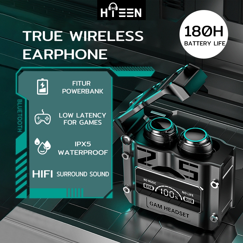 Jual 【COD】Hieen M25 TWS handset bluetooth bass super Gaming Headphone ...
