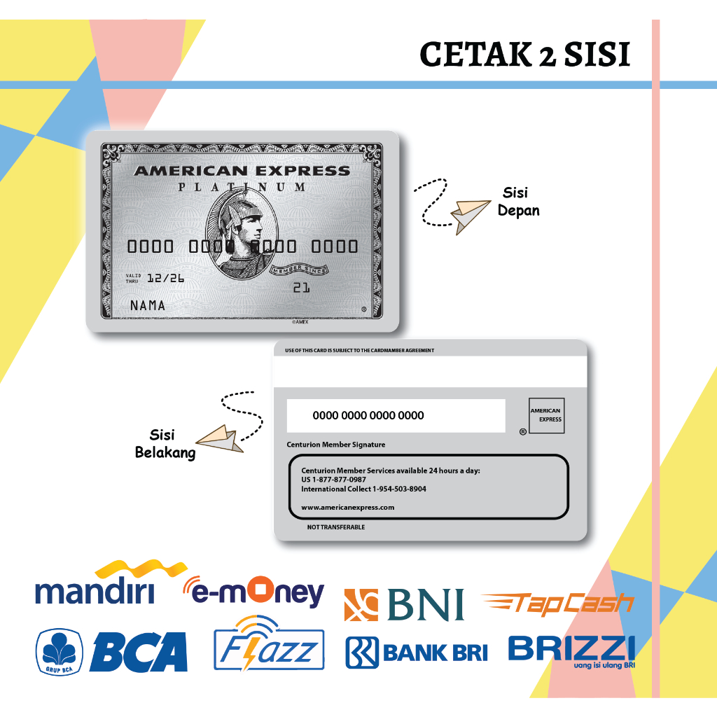 Jual KARTU EMONEY DEBIT PLATINUM AMERICAN EXPRESS MANDIRI FLAZZ BCA GEN ...