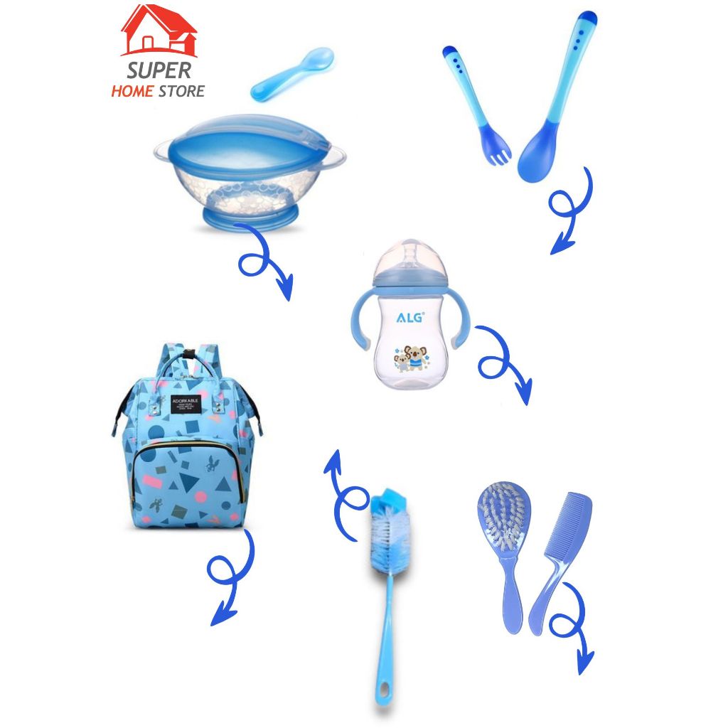 Jual SHS 6in1 feeding baby gift set paket peralatan bayi | Shopee Indonesia