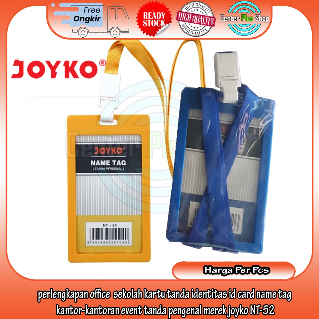 Jual Id Card Holder Name Tag Joyko Kartu Tanda Pengenal Portrait N 52 ...