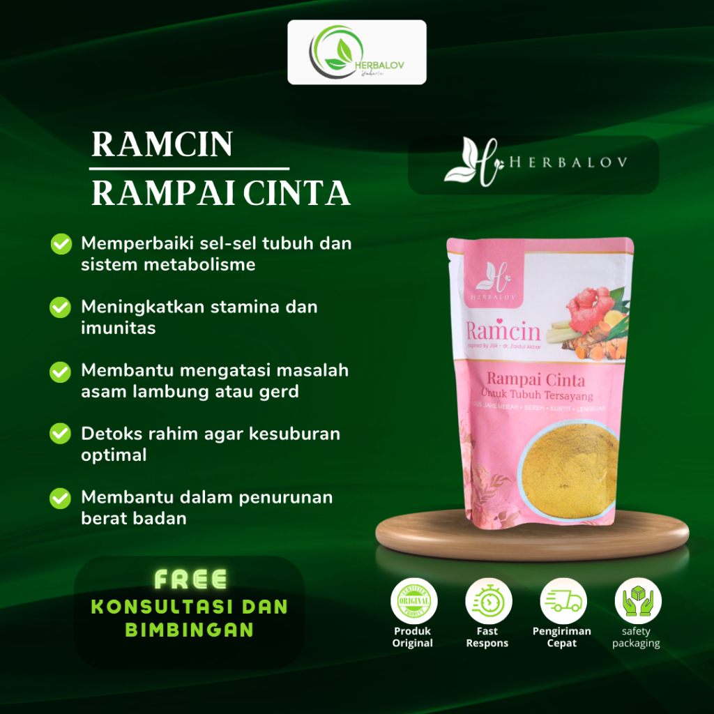 Jual Ramcin Herbalov 100gram Bubuk Ramuan Herbal untuk Detox | Shopee ...