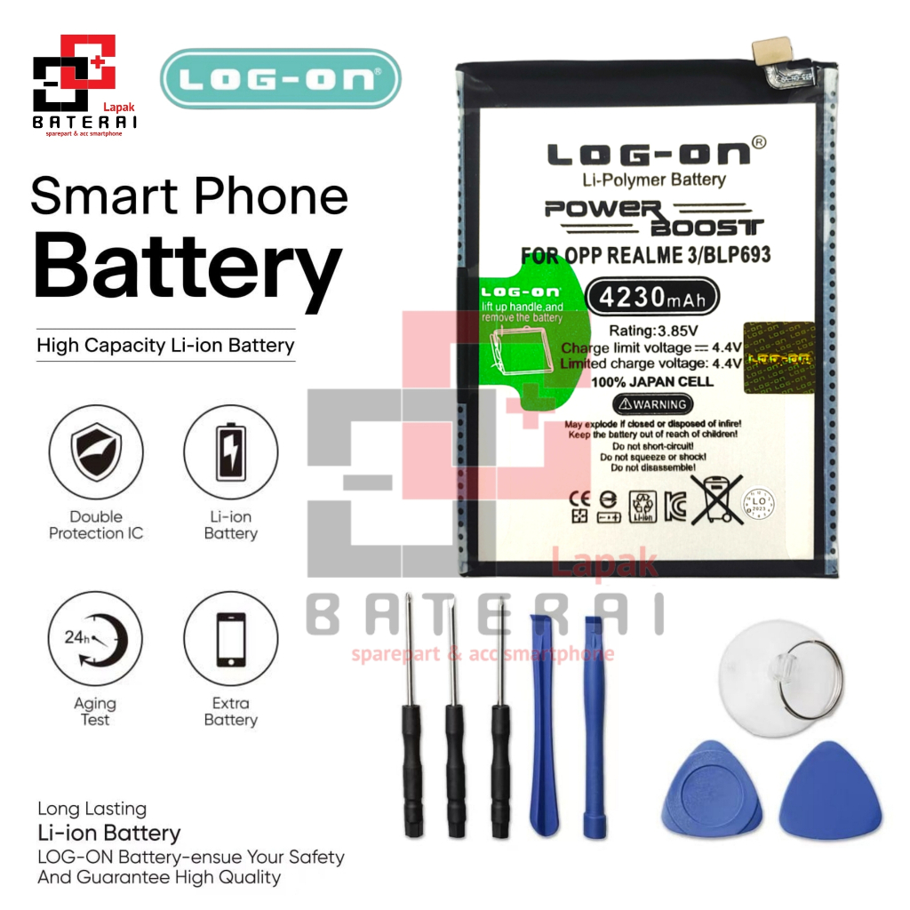 Jual Baterai Log on BLP693 Untuk Realme 3 RMX1825 / RMX1821 BLP-693 ...