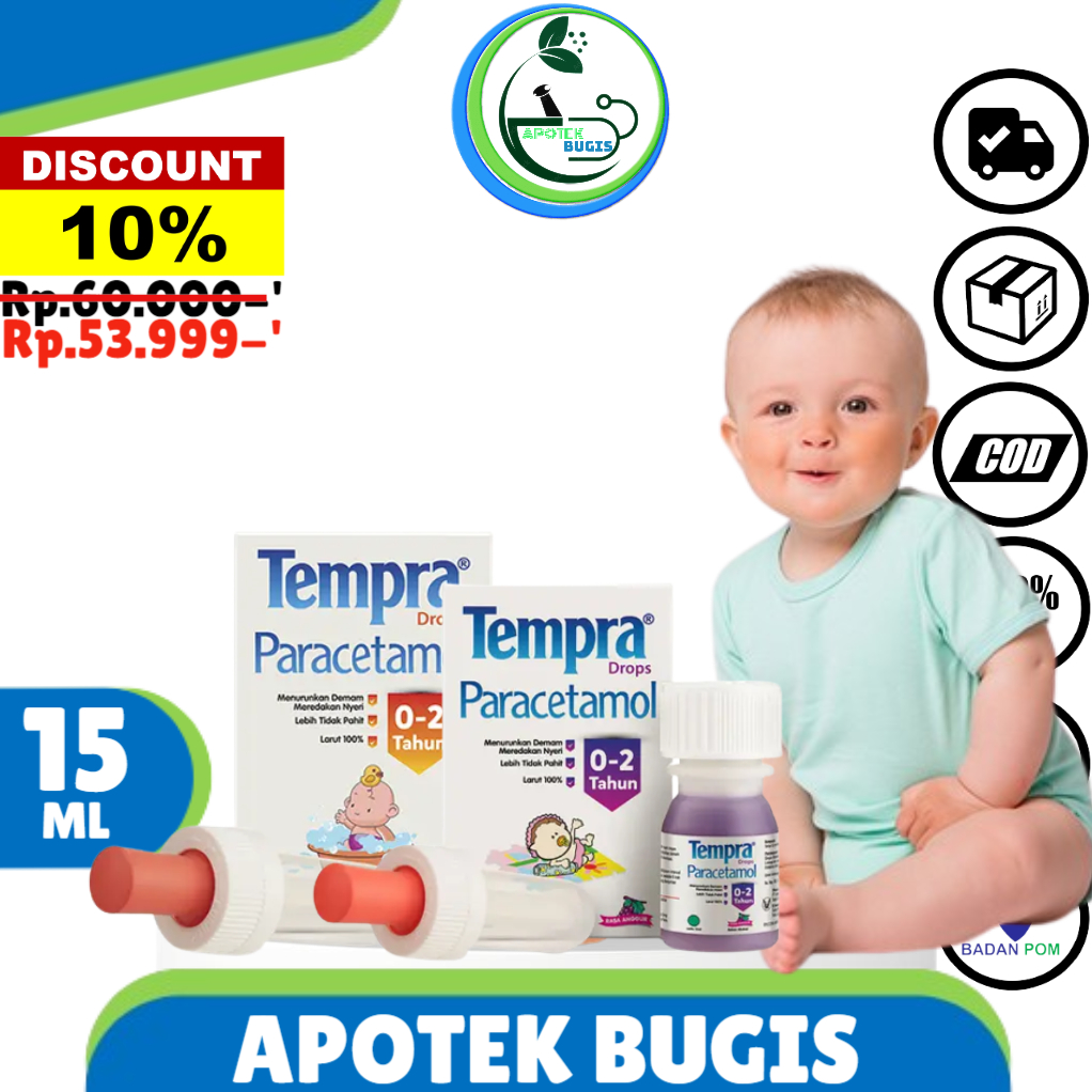 Jual Tempra Drops Anggur/Jeruk 15 ml untuk Menurunkan Demam Anak 0-2 ...