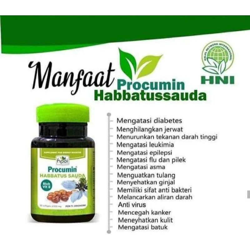 Jual PROCUMIN HABBATUS SAUDA RICH VIT E HNI HPAI | Shopee Indonesia