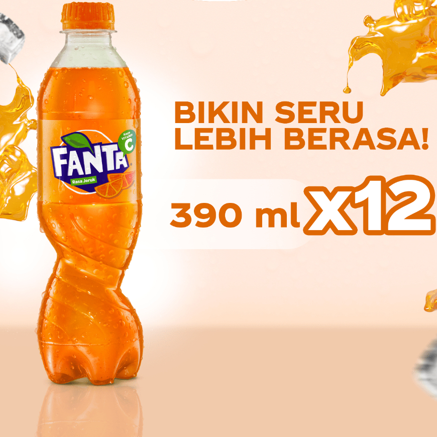 Jual Fanta Rasa Orange Jeruk 390ml Minuman Soda isi 12 Botol (390ml x 12pcs) | Shopee Indonesia