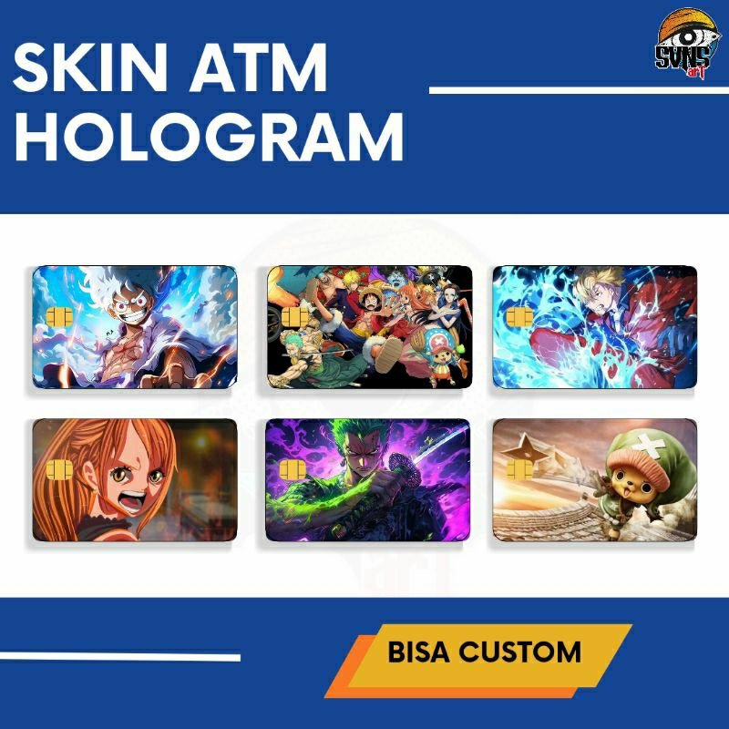 Jual Stiker Sticker Skin ATM Hologram Custom Anime One Piece | Shopee ...