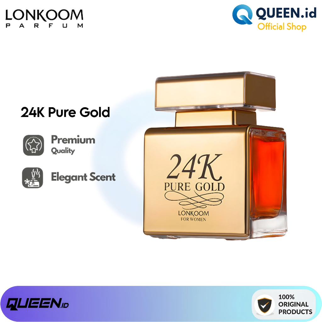 Jual LONKOOM EDP Parfum 24K Pure Gold Perfume Wanita 100ml Eau De ...