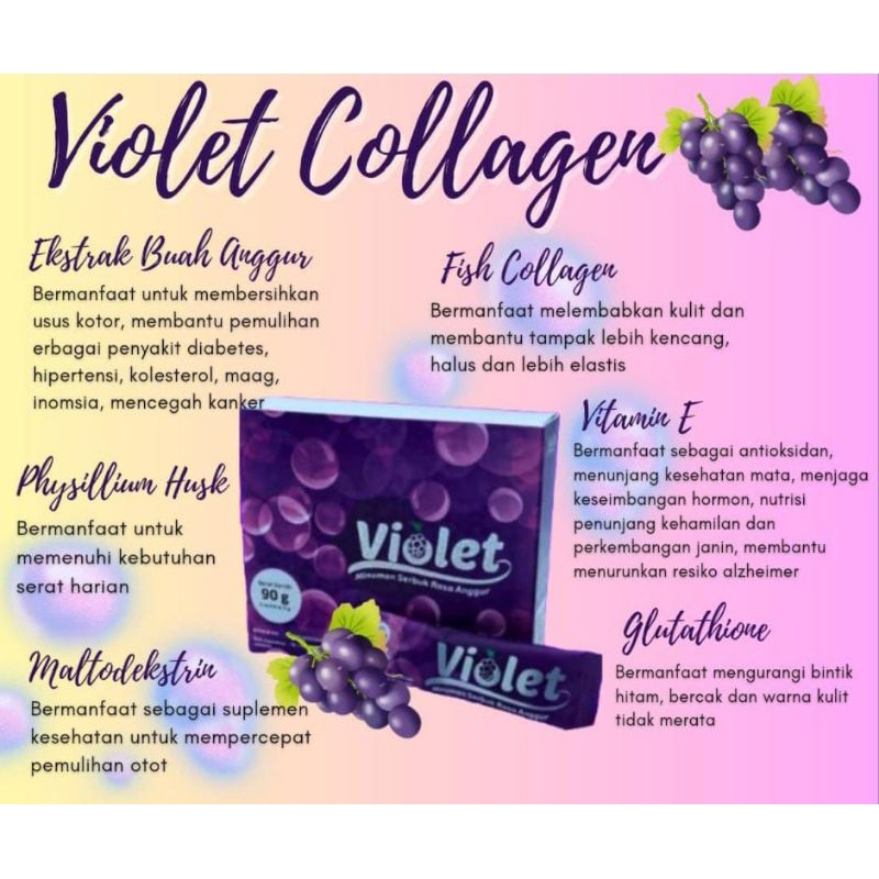 Jual VIOLET COLLAGEN BASU BASU PRODUK BASU COLLAGEN IKAN COLLAGEN PENCERAH KULIT | Shopee Indonesia