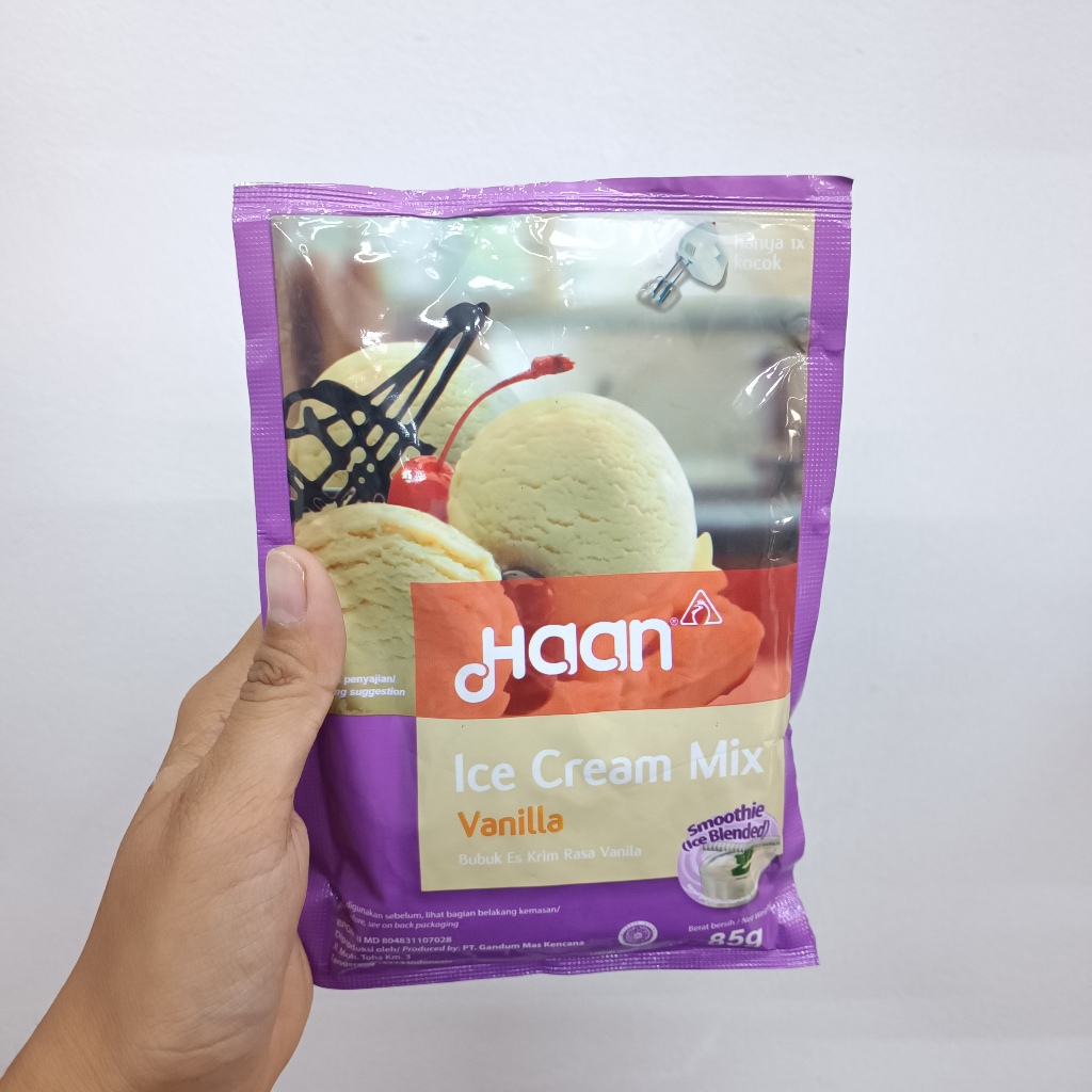 Jual HAAN ICE CREAM MIX VANILLA SACHET 85G | Shopee Indonesia