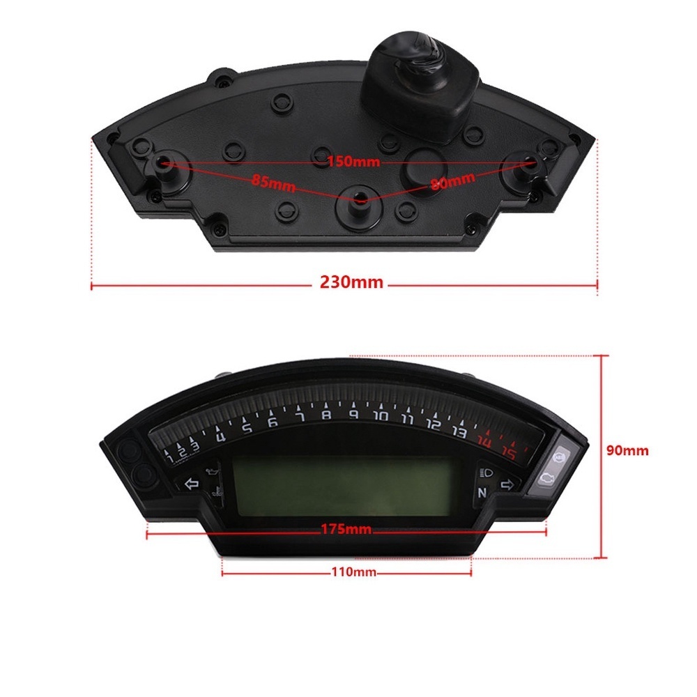 Jual COD Tachometer Speedometer Odometer Digital Universal Speedometer ...