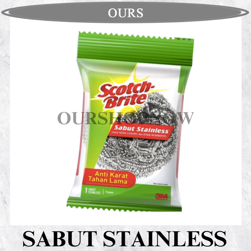 Jual SABUT STAINLESS 3M Scotch Brite 15gr Sabut Stainless Kawat Cuci ...