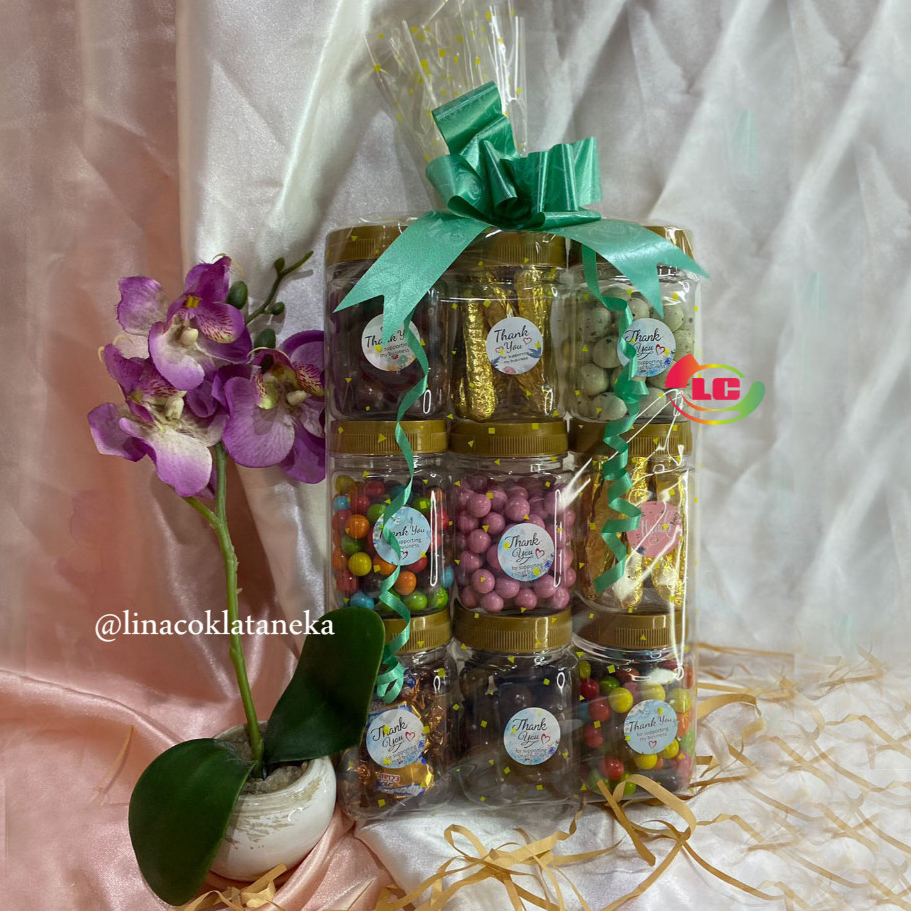 Jual Coklat lagie paket isi 9 toples coklat lagie mini pink, coklat ...
