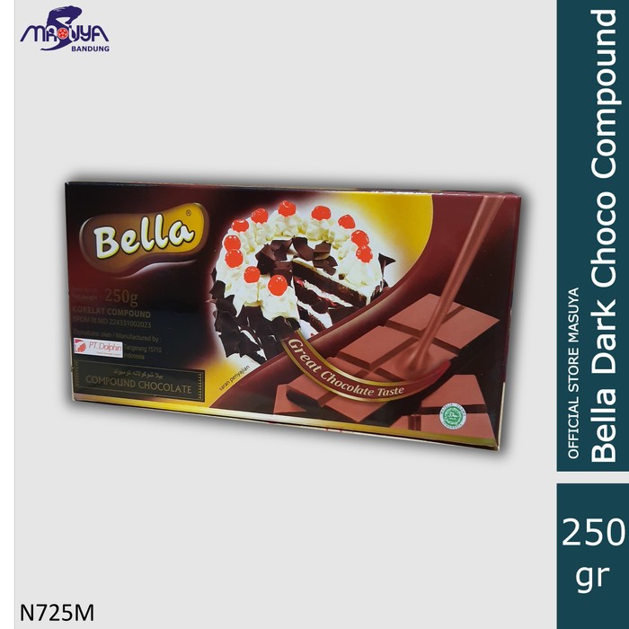 Jual BELLA COKLAT COMPOUND DARK CHOCOLATE 250GR | Shopee Indonesia