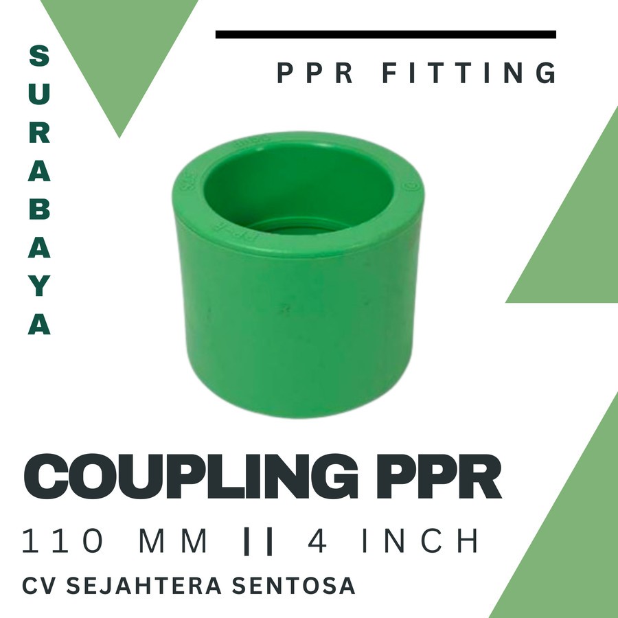 Jual Sock PPR 4" Inch Lesso Coupling Sok 110mm Fitting sambungan Pipa ...