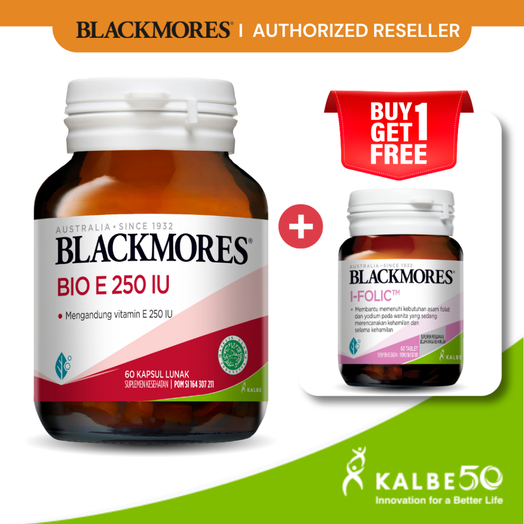 Jual [BUNDLING PROMIL] Blackmores Bio E 250 IU Isi 60 + Blackmores ...