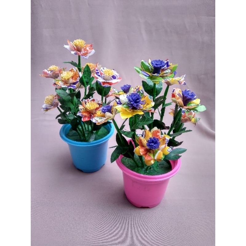 Jual bunga daur ulang dari bungkus mie instan//prakarya kerajinan ...