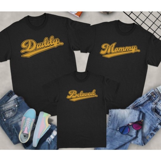 Jual Kaos Couple Family/Keluarga GOLD DADDY MOMMY BELOVED | Shopee ...