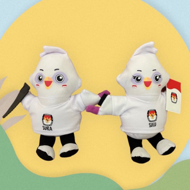 Jual BONEKA MASKOT KPU PEMILU 2024 SURA & SULU (SATU SET) | Shopee ...