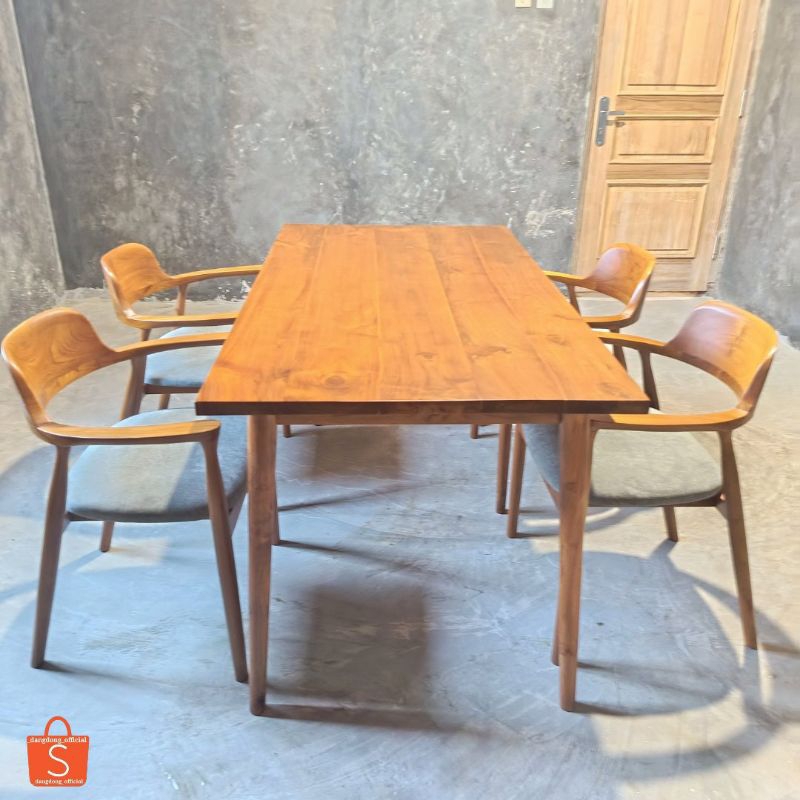 Jual Dining Set Hiroshima | Meja Makan Kursi Hiroshima Kayu Jati | Dangdong Official | Shopee ...