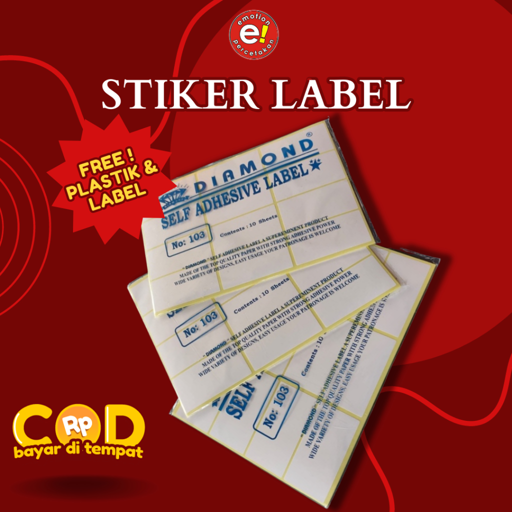 Jual Stiker Lebel 103 Untuk undangan, Stiker Tamu Isi Per Pack | Shopee ...